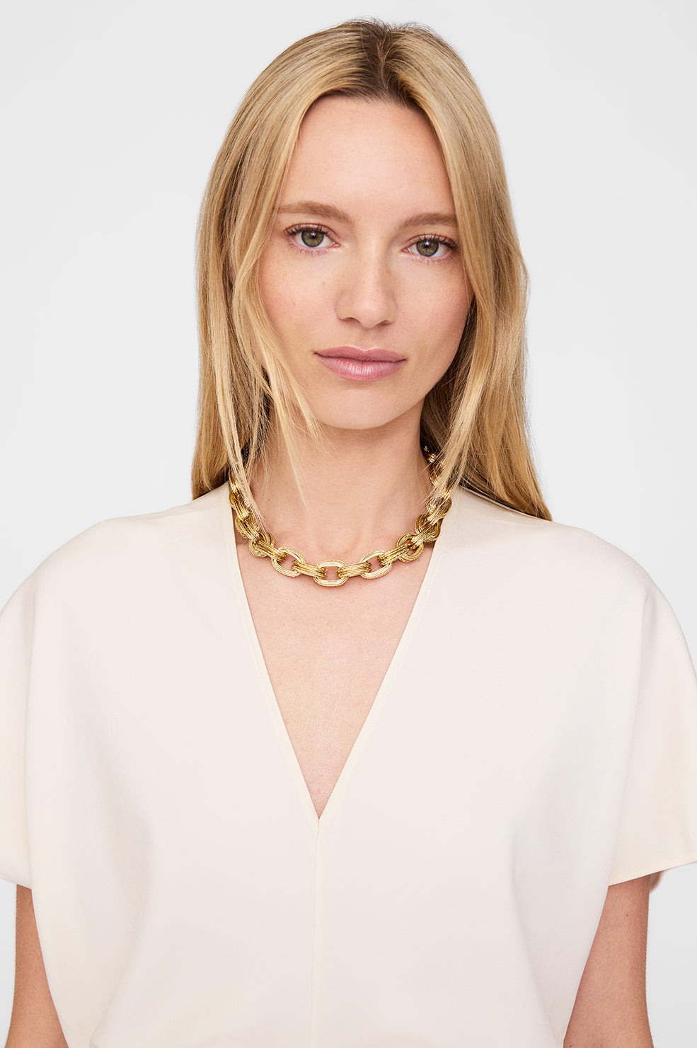 ANINE BING Double Link Chain Necklace - Gold