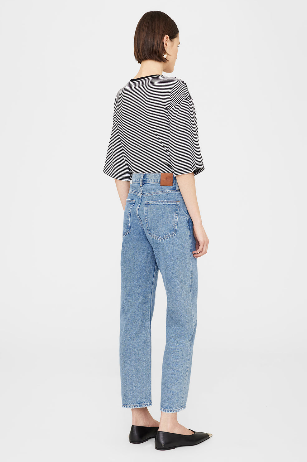 ANINE BING Bo Tee - Black And White Stripe