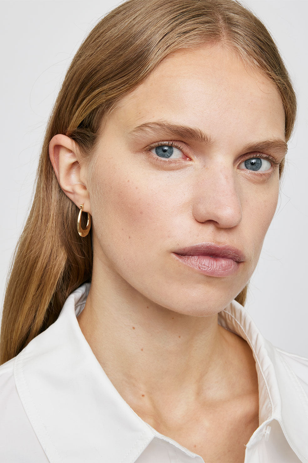 Chunky Oval Hoop Earrings - 14k Gold