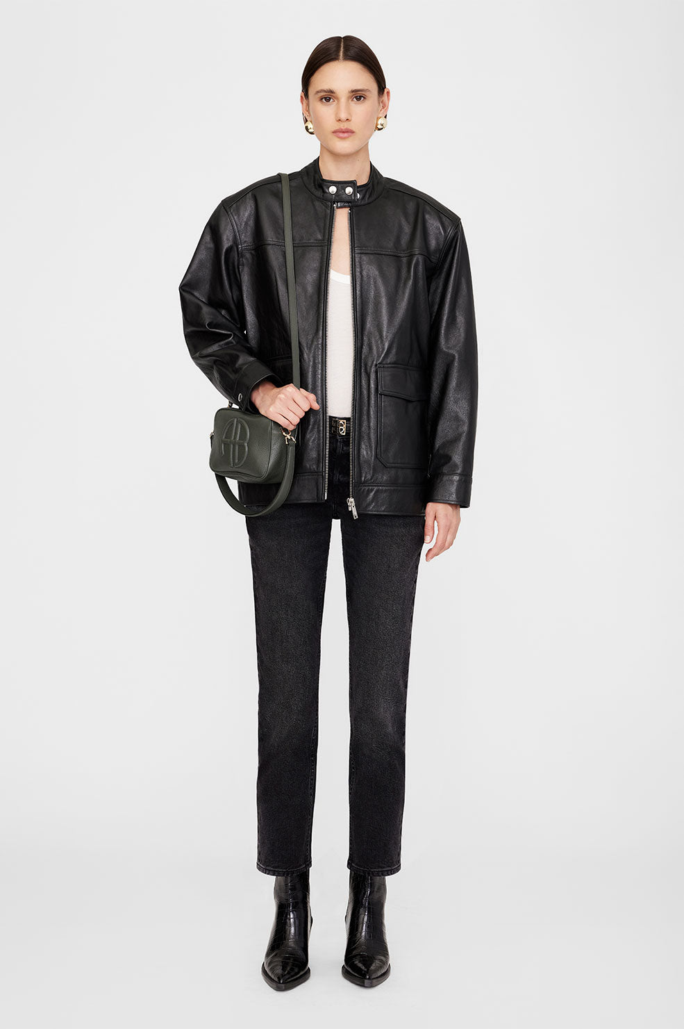 ANINE BING Lili Bag - Black Pebbled