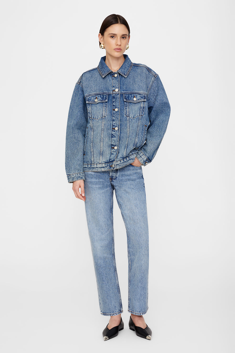 ANINE BING Rory Jacket - Vintage Blue