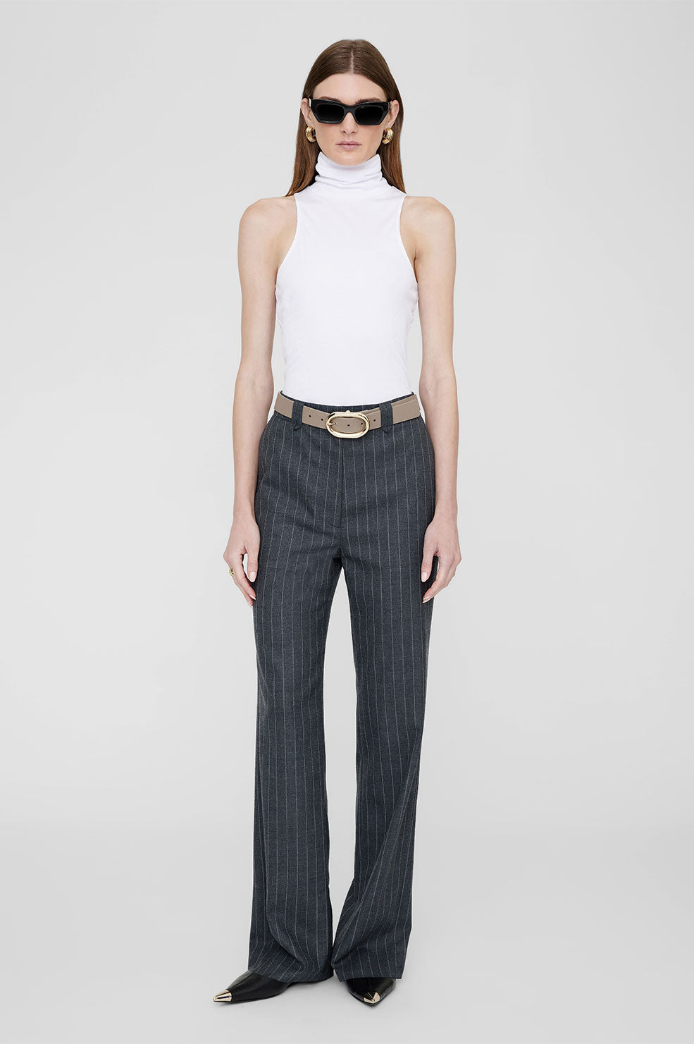 ANINE BING Signature Link Belt - Black