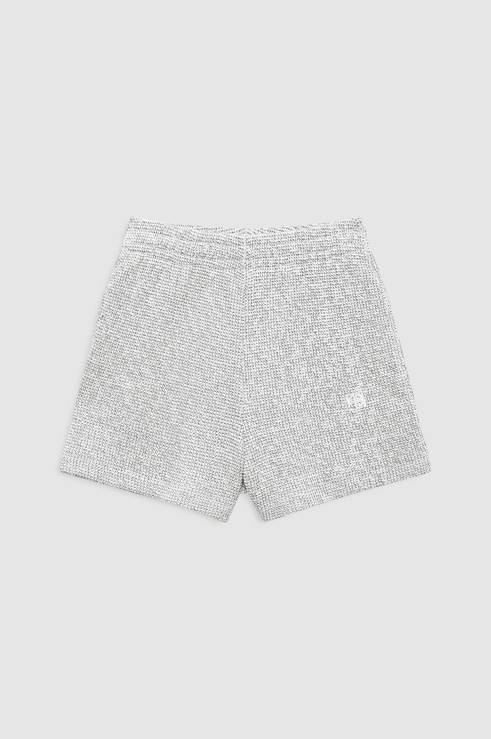 ANINE BING Kam Short Framed Monogram - Ivory And Black